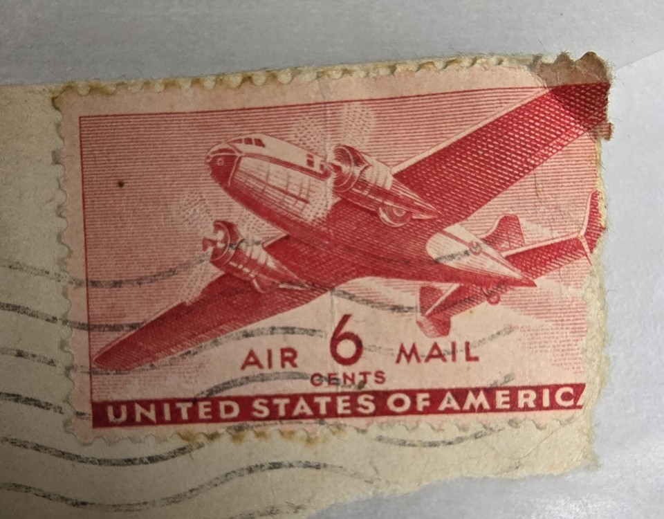 Rare 6 Cent US Red Air-Mail Vintage Stamp - US Postage Aviation | eBay