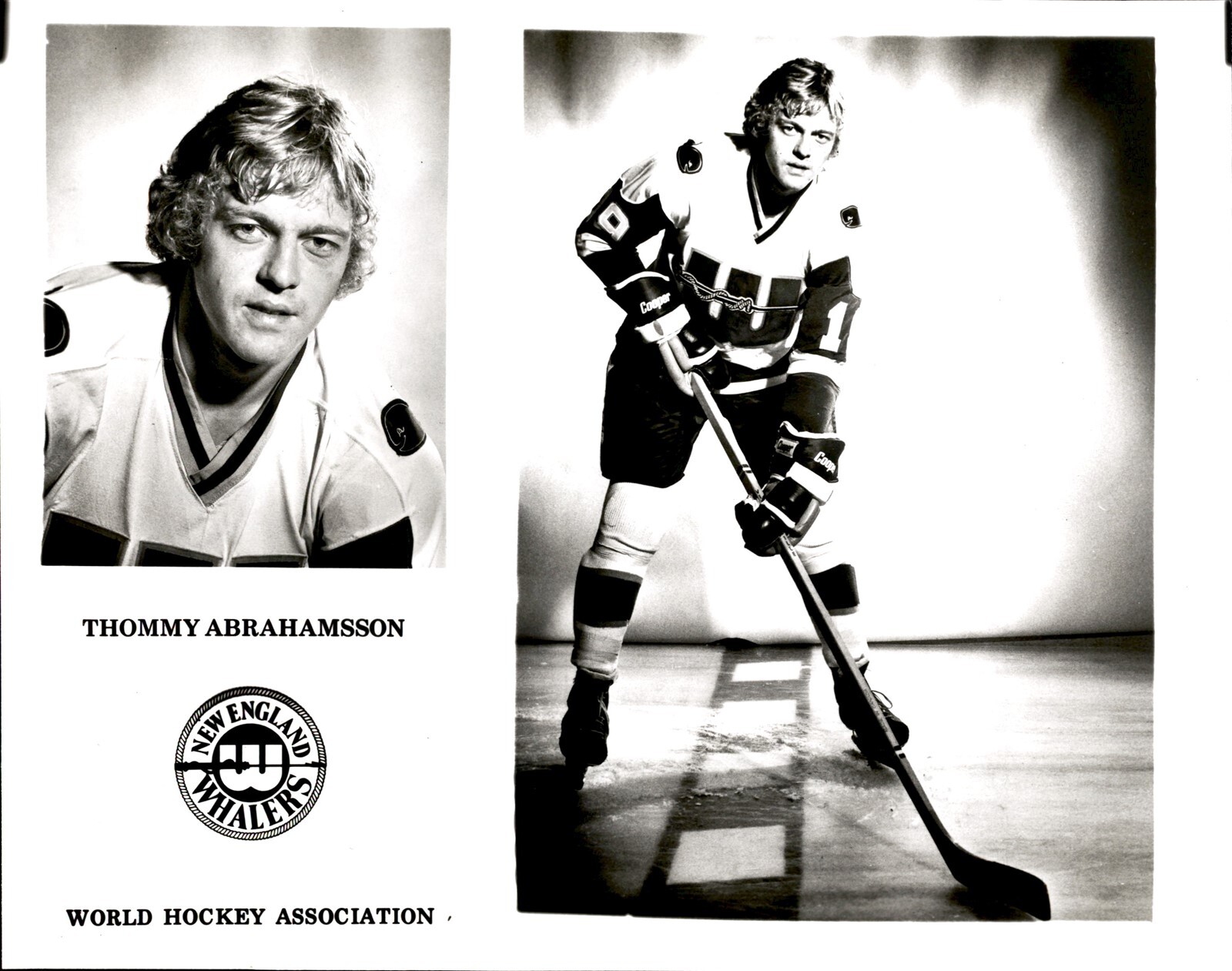 PF7 Original Photo THOMMY ABRAHAMSSON 1974-77 NEW ENGLAND WHALERS WHA ...