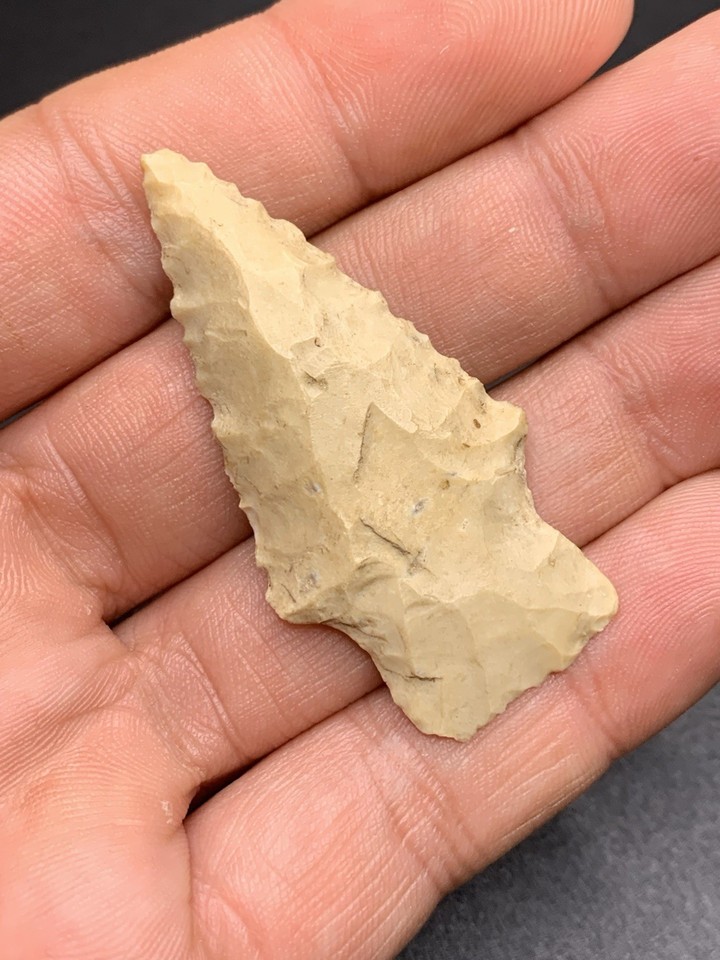 Authentic Kirk Stemmed Arrowhead From Central Kentucky Glossy Tan Chert ...