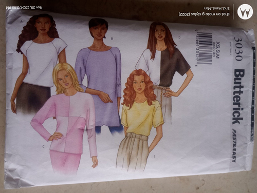 BUTTERICK 3030 TOPS CUT SEWING PATTERN | eBay