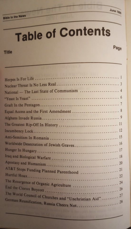 BIBLE IN THE NEWS APOSTASY & HUMANISM IRAQ & BIOLOGICAL WARFARE ...