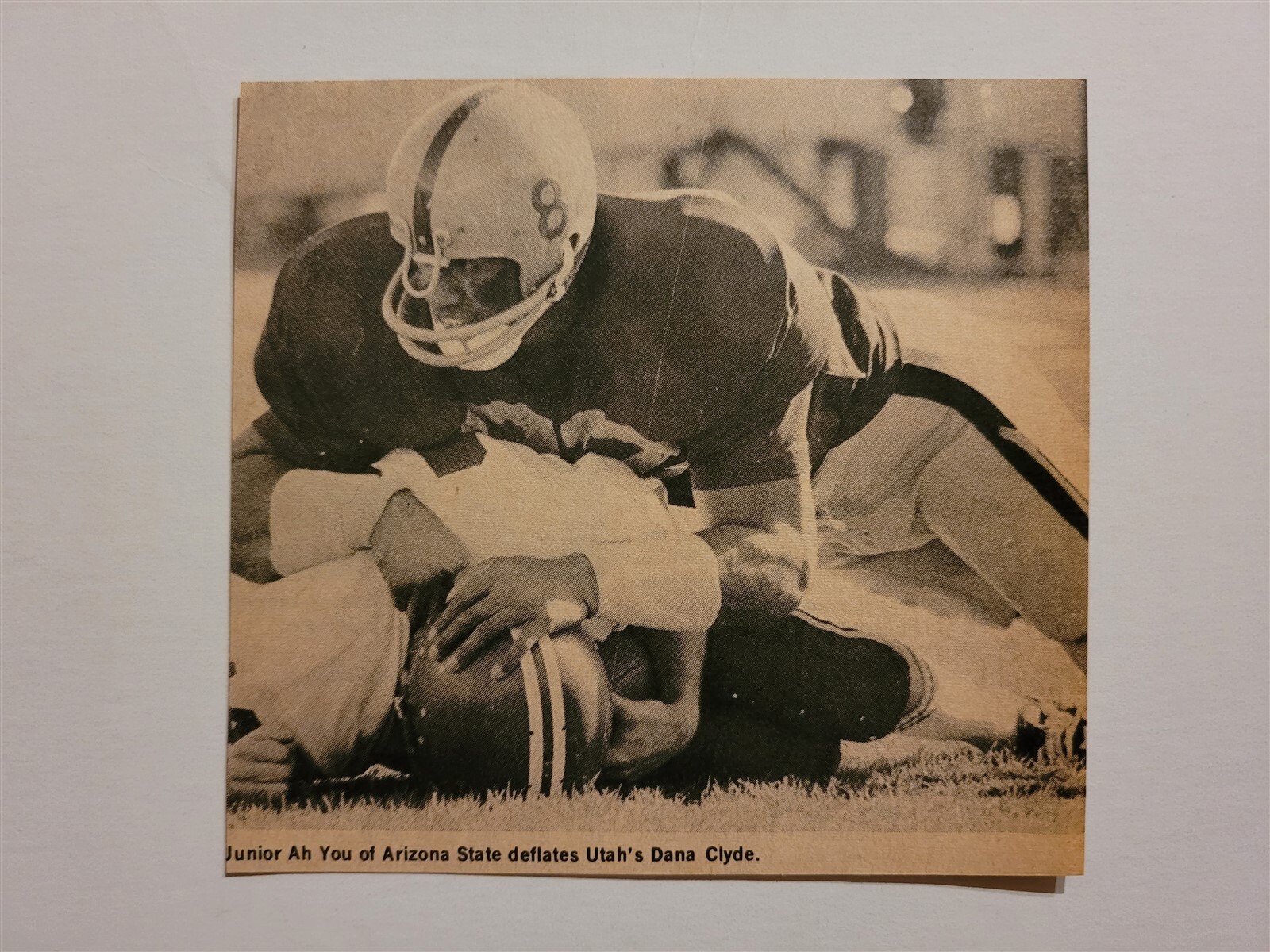 Ah You Arizona State Dana Clyde Utah University 1971 College Football ...