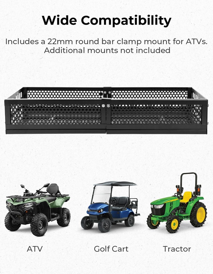 ATV Front Rack Gear Basket Storage Rack For Polaris Sportsman Yamaha ...