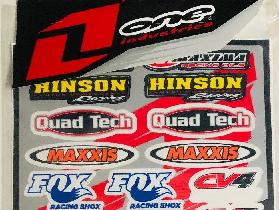 One Industries ATV Offroad Sticker Decal Kit Hinson Quad Tech Fox DWT ...