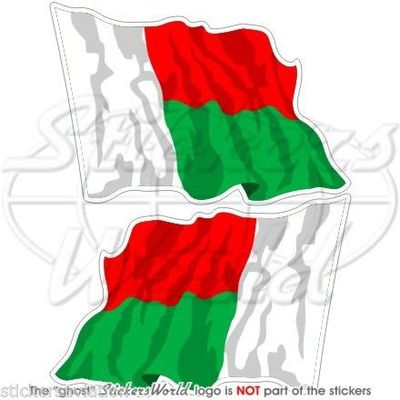 MADAGASCAR Vol Drapeau, Malgache République Autocollant 120mm x2 | eBay
