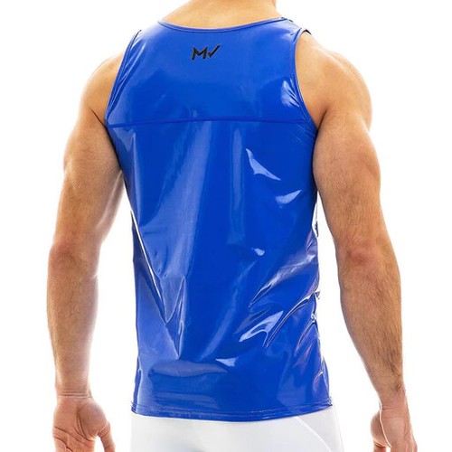 Modus Vivendi Viral Vinyl Shinny Lavish Blue Tank-top - Size M | eBay