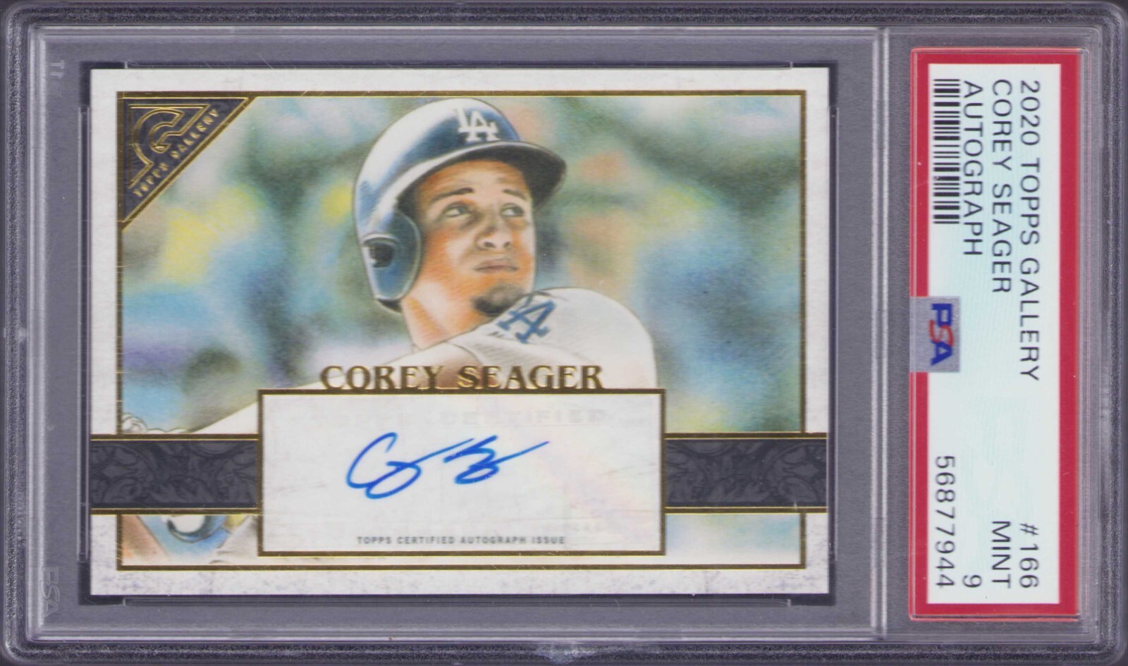 2020 Topps Gallery Corey Seager Autograph #166 PSA Mint 9! Dodgers! | eBay