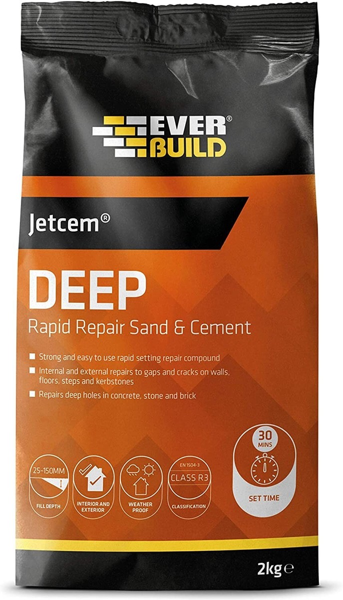 Rapid Setting Cement Ready Mixed Everbuild Jetcem Rapid Repair Cement ...