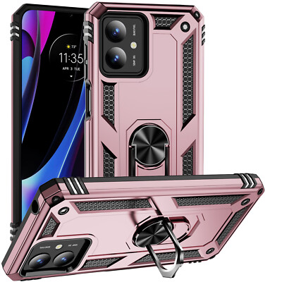 For Motorola Moto G54 Case With 360 Degree Rotating Ring Kickstand | eBay