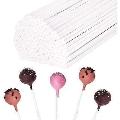 300Pcs 6" Cake Pop Sticks Wrappers Kit for Hard Candy Lollipop Suckers ...