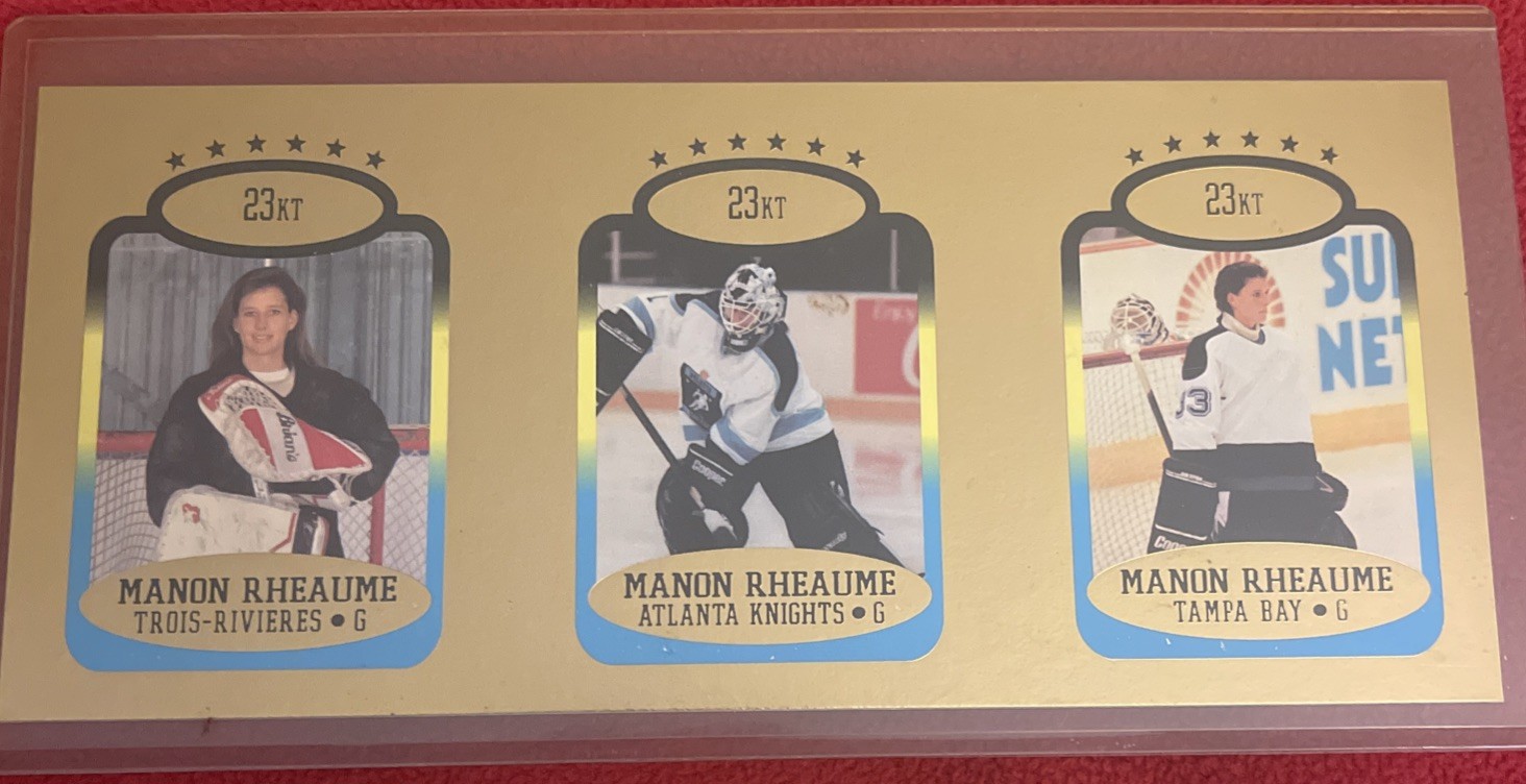 MANON RHEAUME 1993 GENUINE 23K GOLD Auto, Set of 3 in hard plastic. | eBay