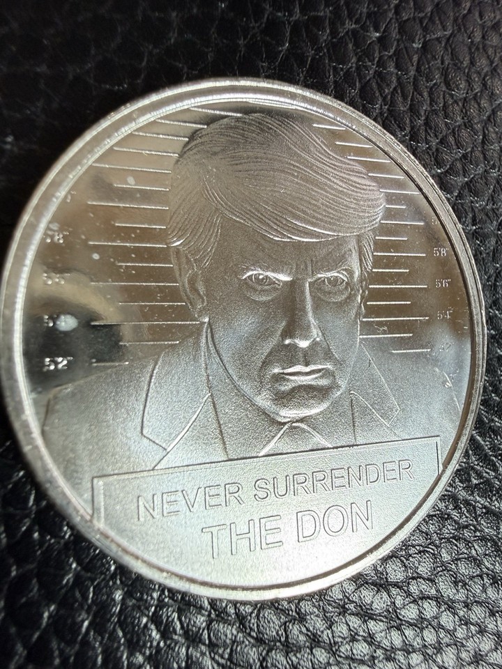 1 Oz Silver Round .999 Fine Trump Never Surrender The Don Melt Value ...