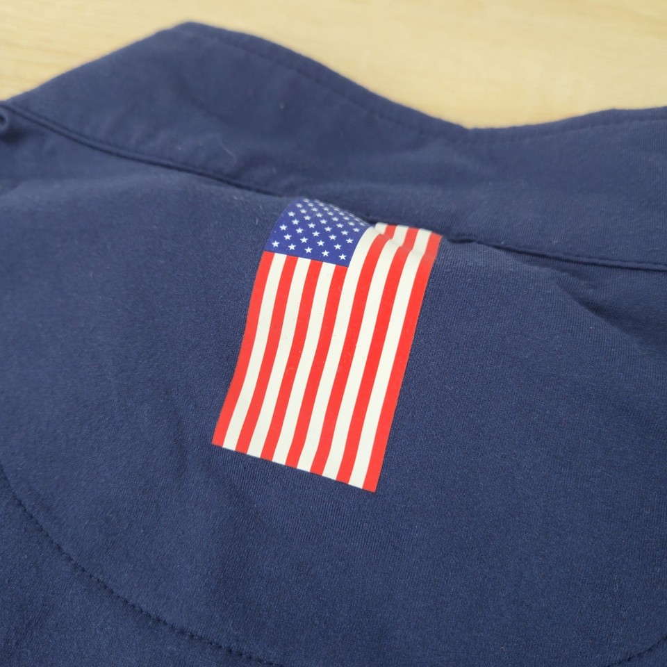 Men's 3XL Rhoback Performance Quarter Q Zip 1/4 Blue Golf Pullover Long ...