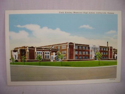 VINTAGE POSTCARD FIELD KINDLEY MEMORIAL HIGH SCHOOL COFFEYVILLE KANSAS ...