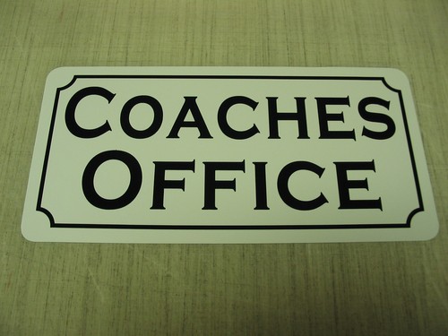 COACHES OFFICE Sign 4 Baseball Football Sports High School College Club ...