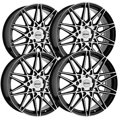 (Set of 4) Petrol P3C 18x8 5x110 +40mm Black/Machined Wheels Rims 18 ...