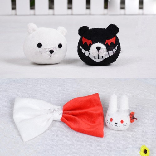 Dangan Ronpa Enoshima Junko Mono Kuma Bear Hairpin Rabbit Hair Clip ...