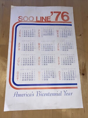 1976 SOO Line Calendar America's bicentennial year | eBay