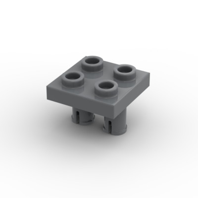 Lego 12x Platte doppel Pin 2x2 plate with pin on bottom 15092 ...