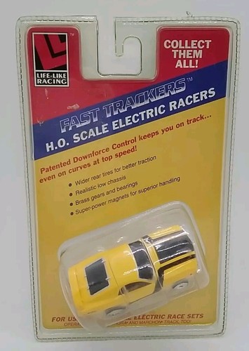 Life-Like Racing Fast Trackers HO Slot Car yellow/black Mustang The ...