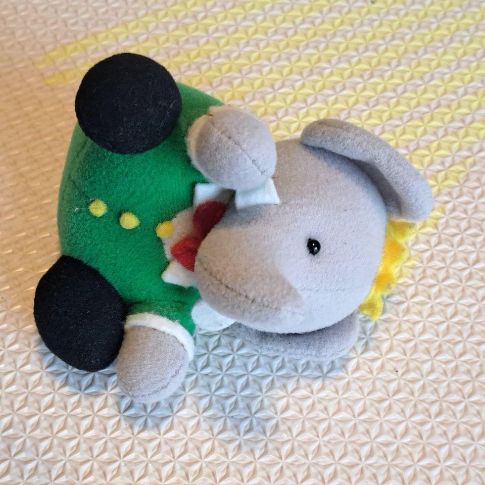 Babar the Elephant Stuffed Elephant with Crown Character Sitting ...