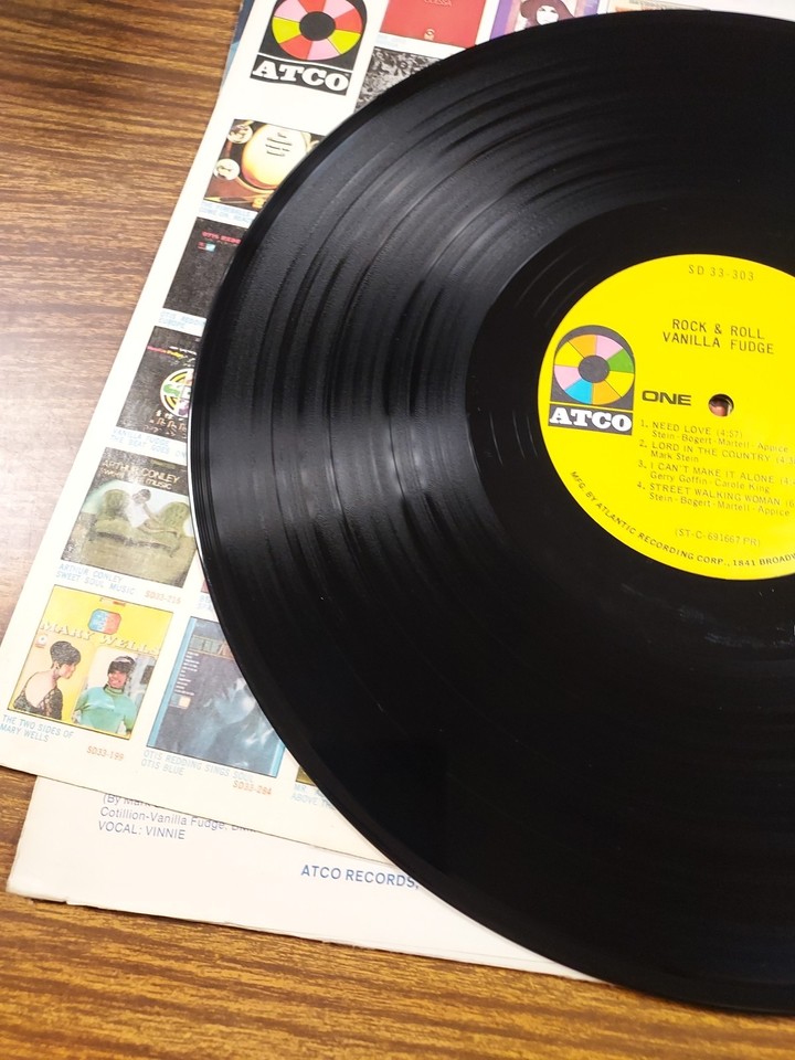 Vanilla Fudge*Rock & Roll*Vinyl LP RECORD 1969 ATCO RECORDS SD 33-303 ...
