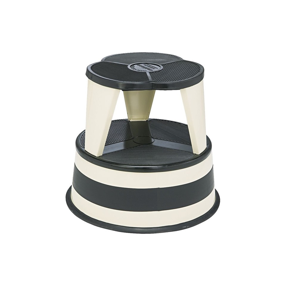 Cramer Kik-Step Steel Step Stool 350 lb cap 16" dia. x 14 1/4h Sand ...