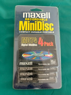 Maxell MD 74 Mins Recordable MiniDisc (4 Units) BRAND NEW md74 | eBay