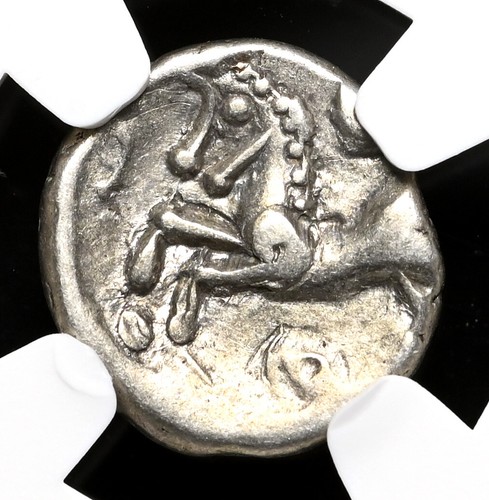 CELTIC GAUL, Aedui. 1st Century BC. Silver Quinarius, Horse, NGC Fine ...