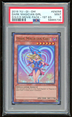 2016 DARK MAGICIAN GIRL 1ST ED DSOD MOVIE PACK PSA 9 MINT #EN056 YUGIOH ...