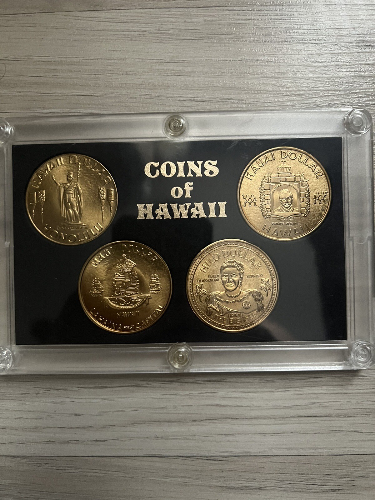 Four (4) Coins of Hawaii Token Dollar Set in Original Display Frame | eBay