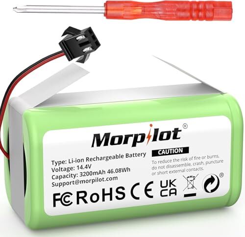 Morpilot 14.4V 3200mAh Batterie pour Bagotte BG600 BG700, Proscenic ...