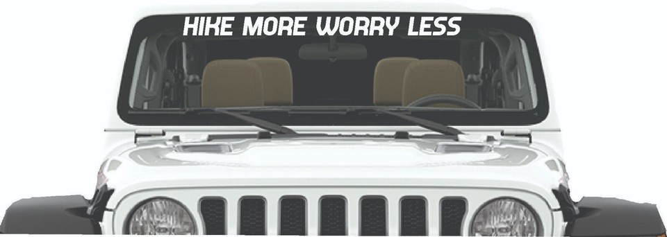 Hike More Worry Less Decal Sticker for Car Truck SUV Van RV Camper ...