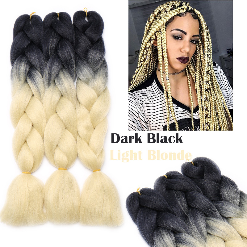 Long Braiding Jumbo Hair Expression Handmade Box Braids as human Mutil ...