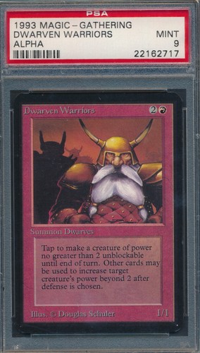 Alpha Dwarven Warriors PSA 9 Graded Magic MTG (2717) -magicgraders- | eBay