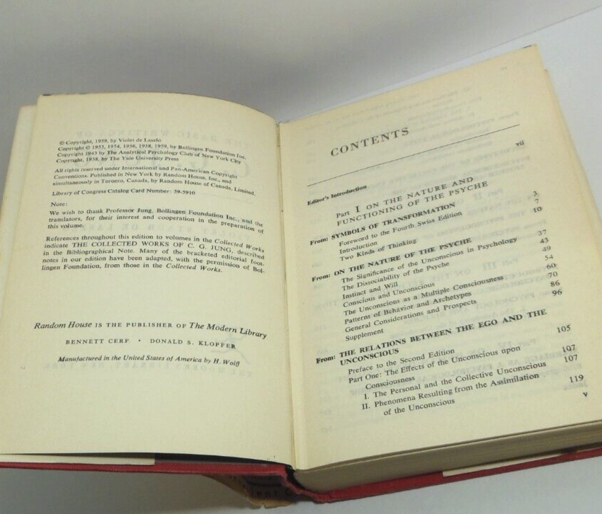 Carl Gustave Jung The Basic Writings of C G Jung 1959 Modern Library ...