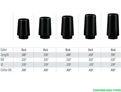 GolfWorks .370" Collared Iron Ferrules High Gloss Parallel Iron Club ...