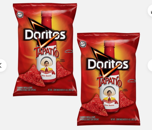 Doritos Brand TAPATIO Hot Sauce Flavored Tortilla Chips 9.25 oz (2 Bags ...