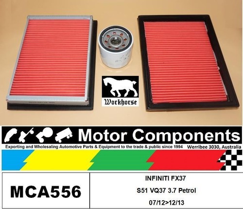 FILTER SERVICE KIT for Nissan INFINITI FX37 S51 VQ37 3.7 Petrol 7/12>12 ...