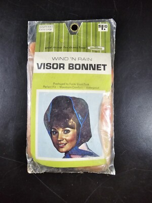Vintage Cadillac Wind & Rain Bonnet Visor Front Bouffant! Nylon Tricot ...