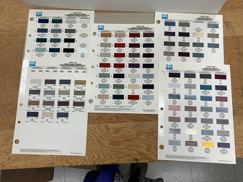 1997 FORD MOTORS PPG COLOR PAINT CHIP CHARTS | eBay