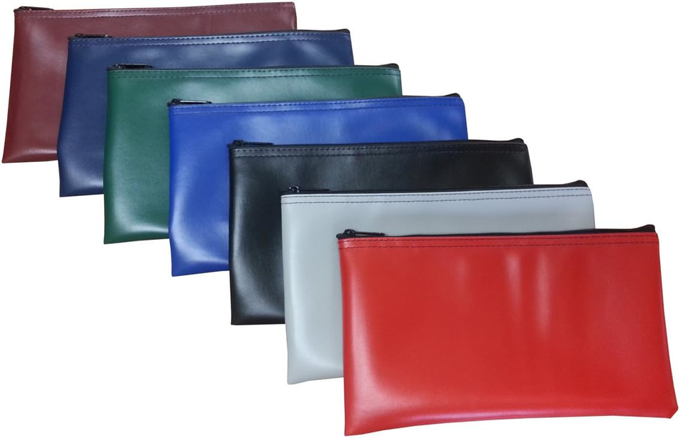 Cardinal bag supplies Vinyl Zipper Bags Leatherette 11 x 6 inches Small ...