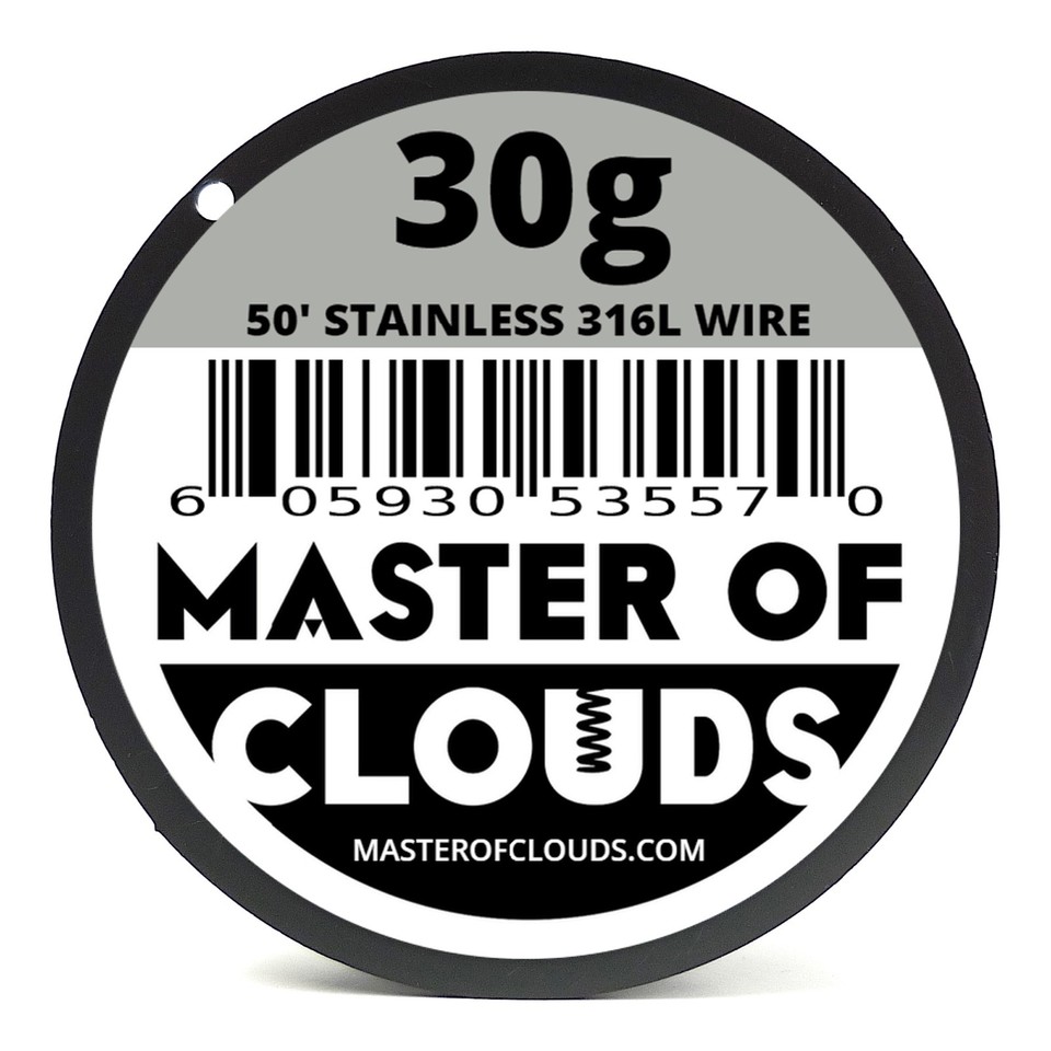 SS 316L - 50 ft. 30 Gauge AWG Stainless Steel Resistance Wire 0.25 mm ...