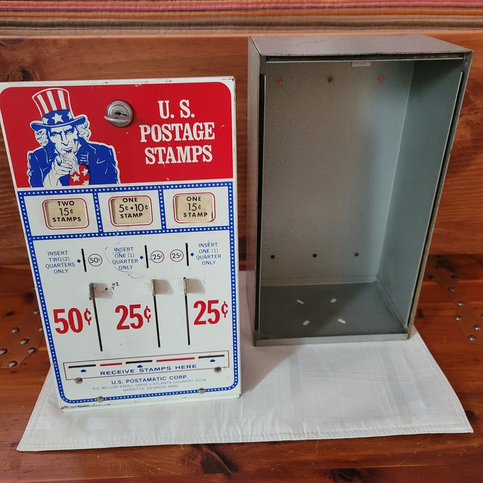Vtg. Uncle Sam U.S. Postage Stamp Machine Red, White, And Blue 3 Lever ...