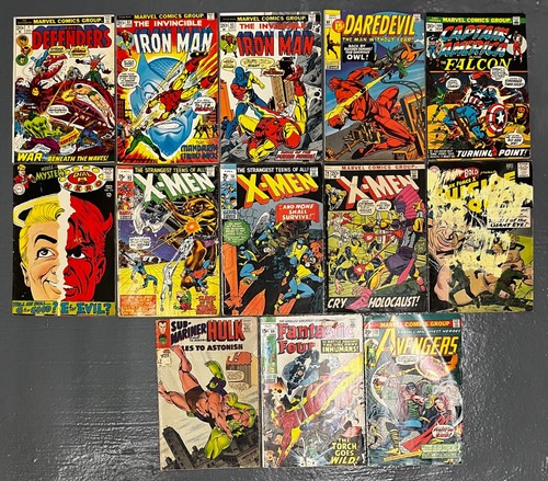LOT-13 SILVER & BRONZE AGE MARVEL X-Men 65 70 74 Daredevil 80 Iron Man ...