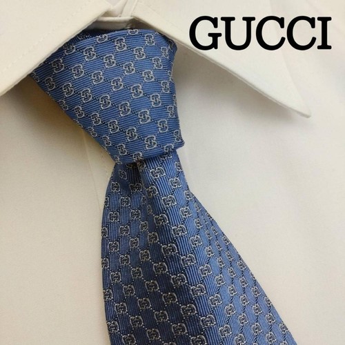 GUCCI GG pattern Silk Tie Gray Width 9.5cm Men | eBay