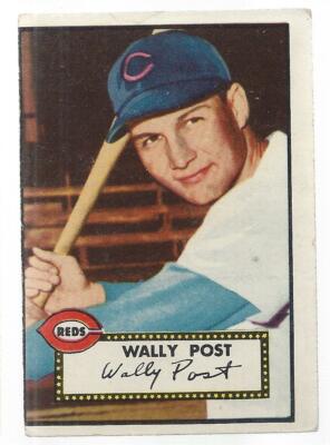 Wally Post 1952 Topps ML Baseball Card # 151-Red Back Reds | eBay
