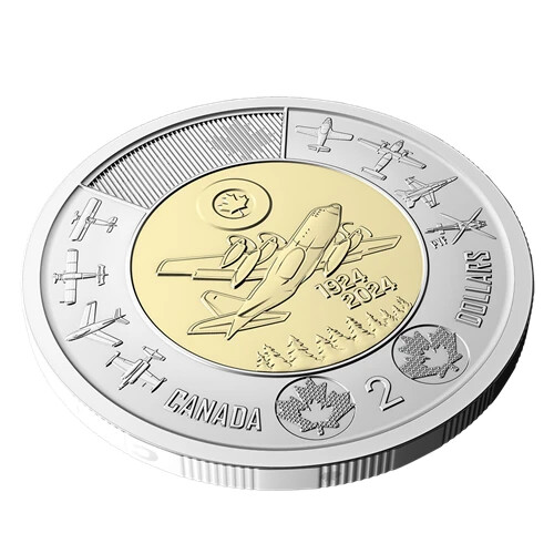 2024 CANADA 2 DOLLARS NON AND COLOURED BU ROYAL CANADIAN AIRFORCE ...