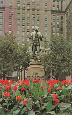 Postcard General Moses Cleaveland Statue Ohio | eBay