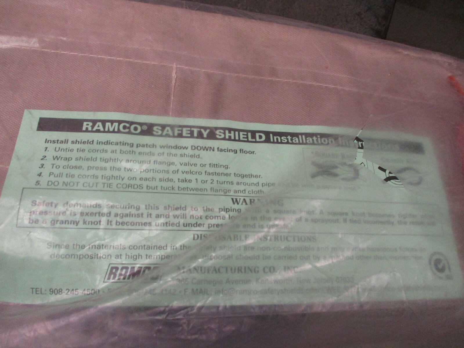 New Ramco TFE SPRA-GARD Shield TFE-150-2" Gasket, Flange Safety Shield ...